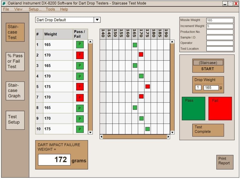 Oakland DX-8200 Series Dart Impact Testers - PTG Website